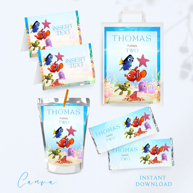 Food Labels & Favors – Tagged "Printable Nemo Invitation ...